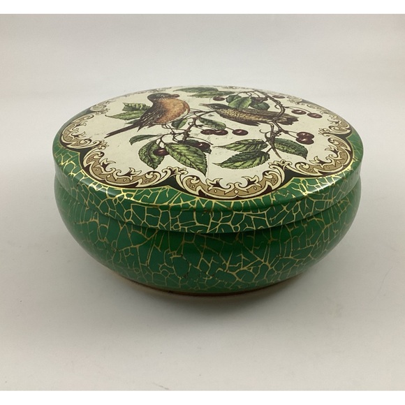 Daher | Storage & Organization | Vintage Daher Round Green Bird Tina ...